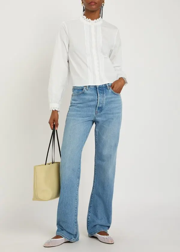FRAME The Vertical Straight-leg Jeans - Blue