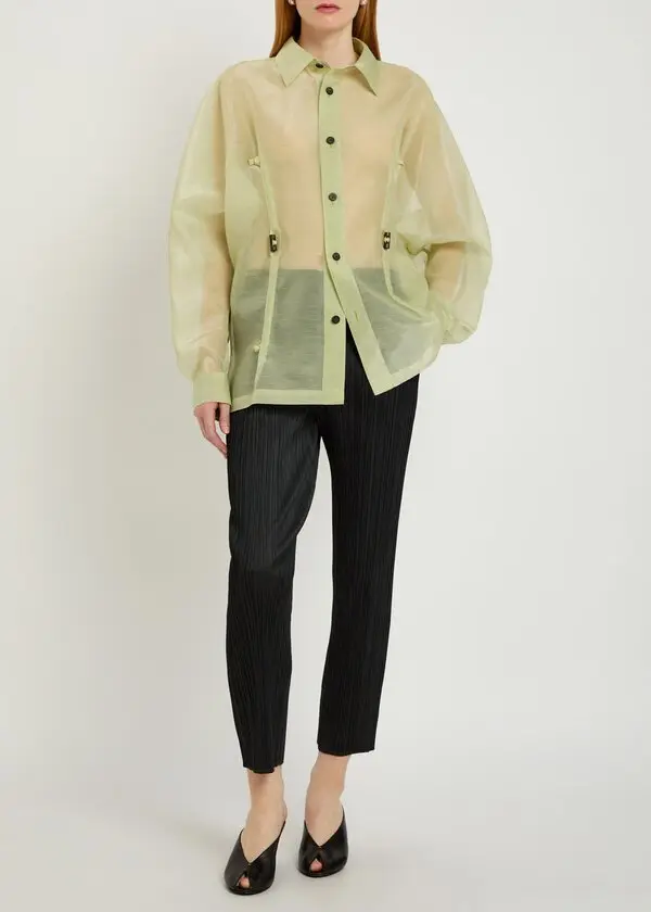 Issey Miyake Drawstring Organza Shirt