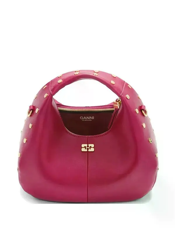 GANNI Stud-embellished Tote Bag - Red