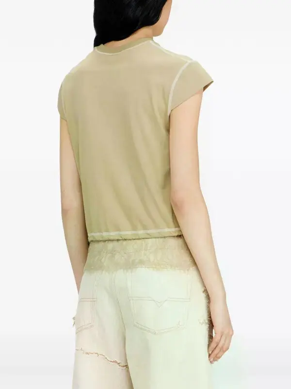 DIESEL® Jersey T-shirt With Lace Hem