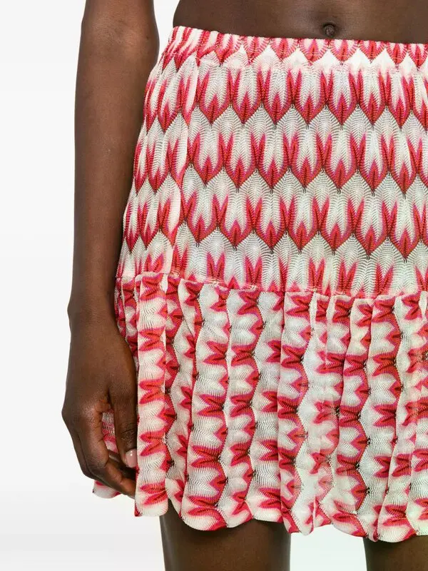 Missoni Zigzag-knit Ruffled Mini Skirt