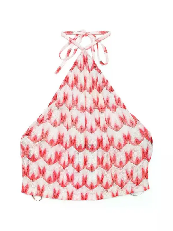 Missoni Viscose Halter Neck Top With Floral Pattern