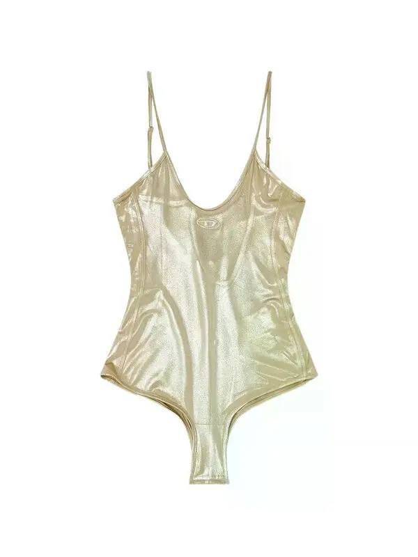 DIESEL® T-imyny Bodysuit With -tone Scoop Neck - Gold