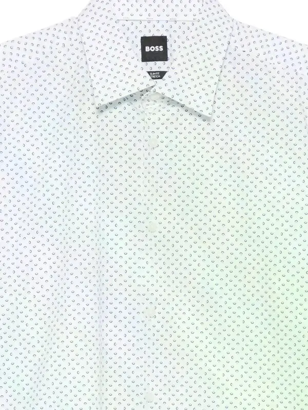BOSS Geometric-print Shirt - White