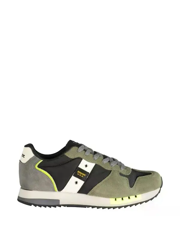 BLAUER. Suede Panelled Sneakers
