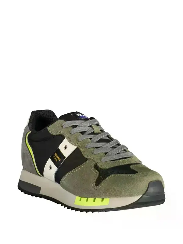 BLAUER. Suede Panelled Sneakers