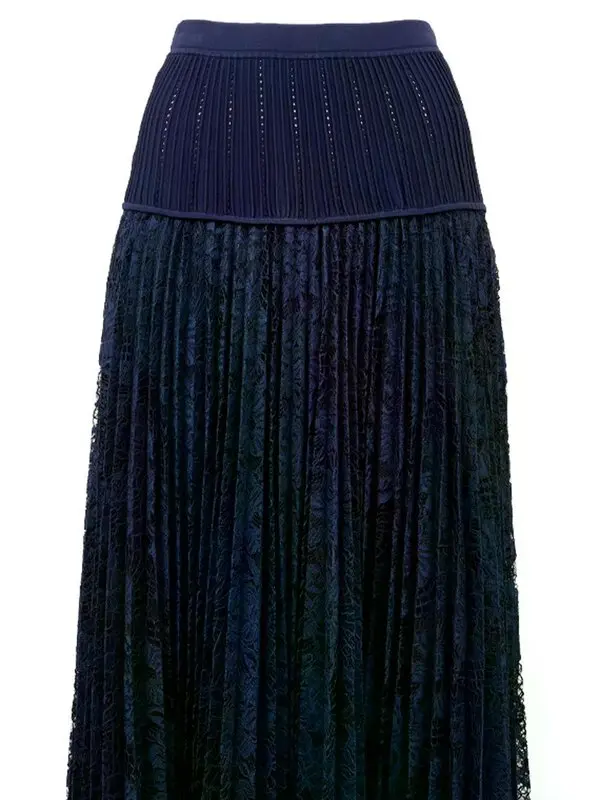 Simkhai Verona Lace-pleated Skirt