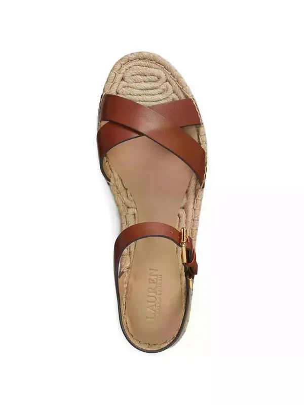 Ralph Lauren Emeryn Leather Espadrille Sandals