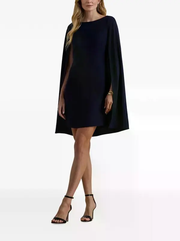 Ralph Lauren Cape Overlay Georgette Mini Dress