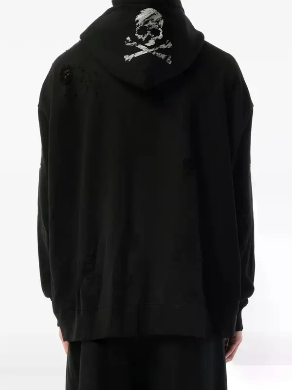 MASTERMIND WORLD Distressed Skull-print Hoodie
