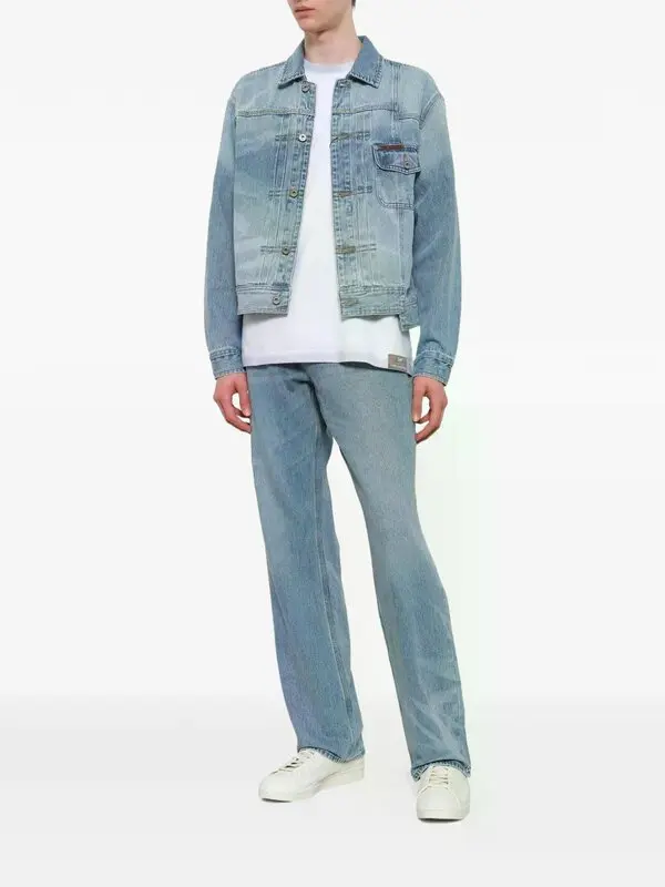FENG CHEN WANG X Lee Light-wash Panelled Denim Jacket