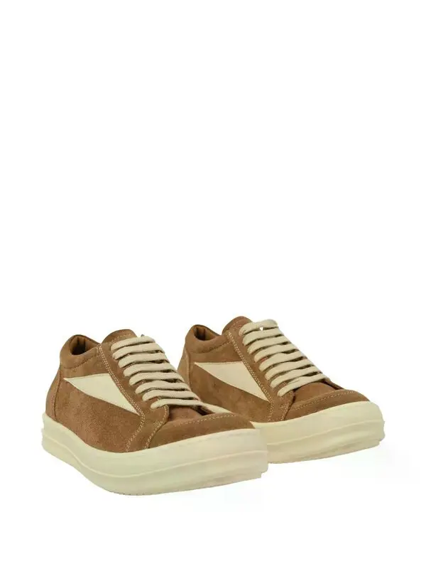 Rick Owens Panelled Lace-up Sneakers - Brown