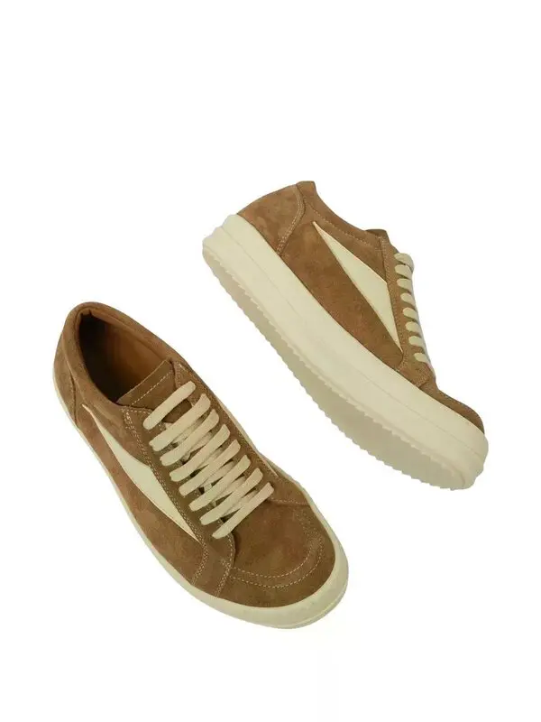 Rick Owens Panelled Lace-up Sneakers - Brown