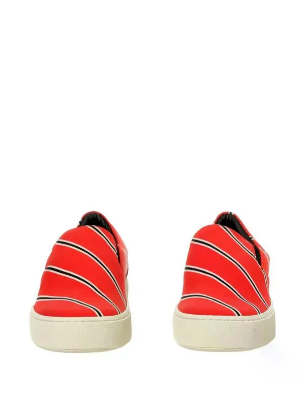 Balenciaga Striped Slip-on Sneakers - Red