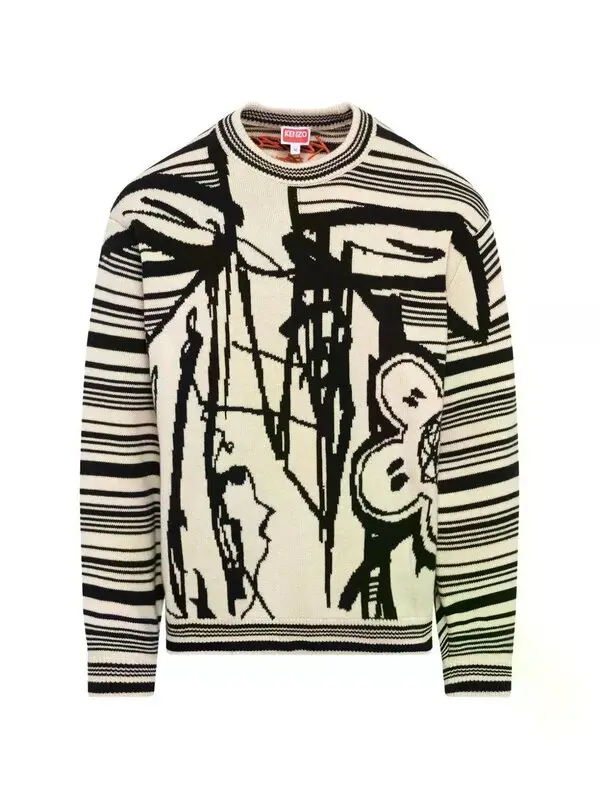 Kenzo X Futura 2000 Graphic Print Sweatshirt - White