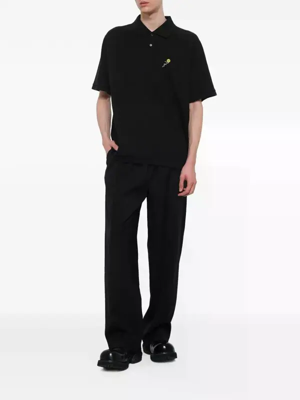 VOWELS Ogo-embroidered Polo Shirt