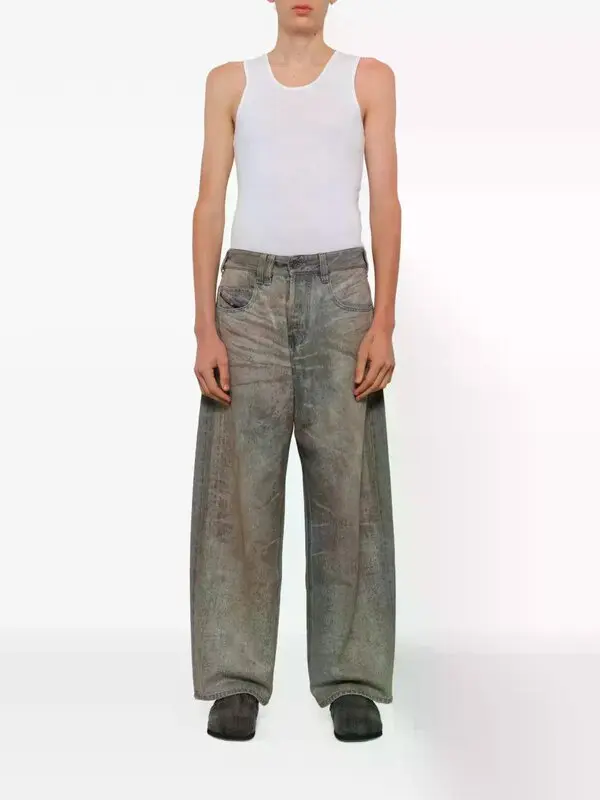 DIESEL® 1997 D-eni-m-fsi2 Distressed Straight-leg Jeans
