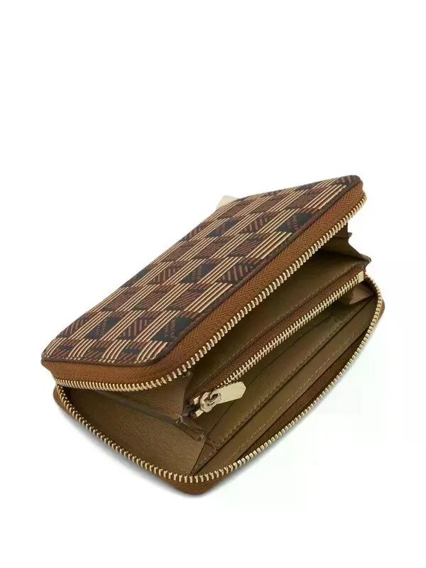 Moreau Mini Geometric-print Zip-around Wallet
