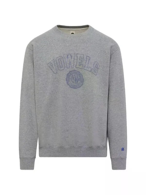 VOWELS Collegiate Print Crewneck Sweater