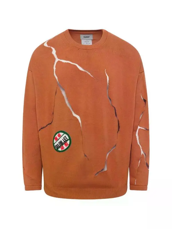 DOUBLET Cracked Egg Design Knit Sweater