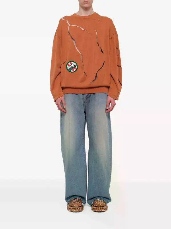 DOUBLET Cracked Egg Design Knit Sweater