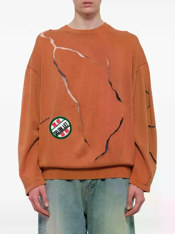 DOUBLET Cracked Egg Design Knit Sweater