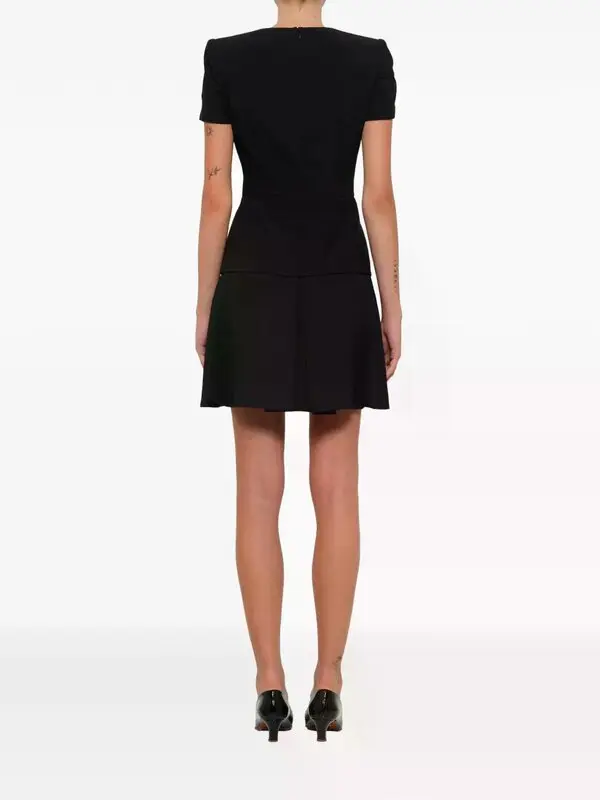 Alexander McQueen V-neck Peplum Mini Dress