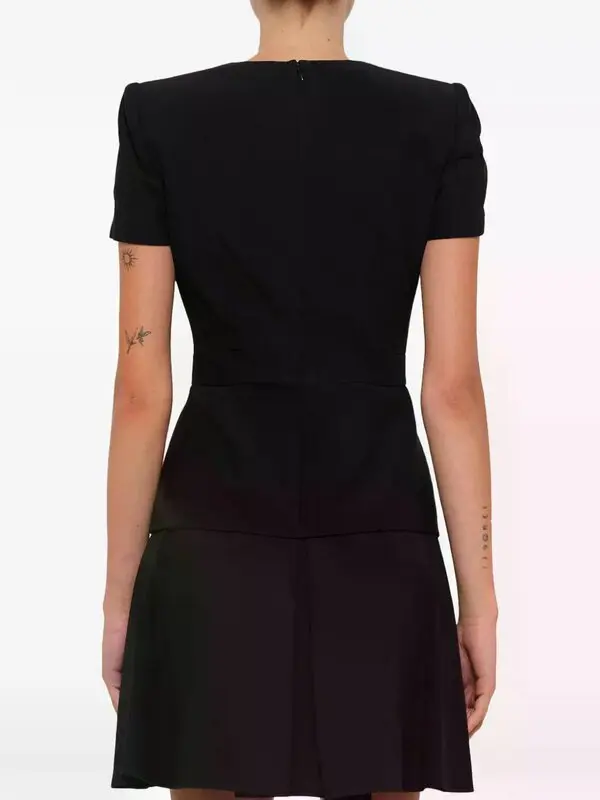 Alexander McQueen V-neck Peplum Mini Dress