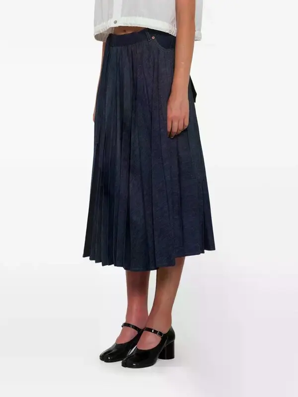 Sacai Pleated Denim Skirt