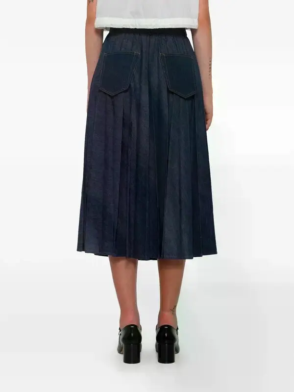Sacai Pleated Denim Skirt
