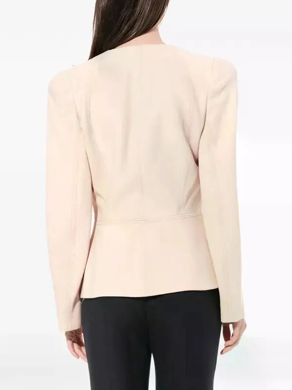 Alexander McQueen Cream Wool Peplum Jacket