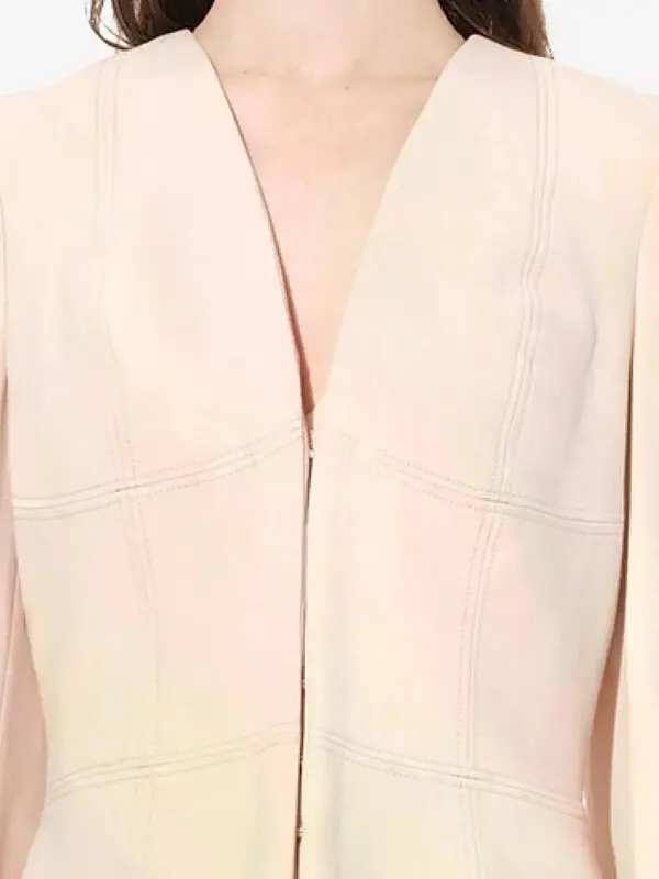 Alexander McQueen Cream Wool Peplum Jacket