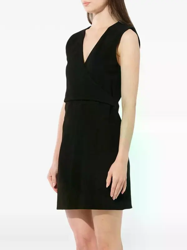 Balmain Leather Wrap-style Dress With Cut-out Detail - Black