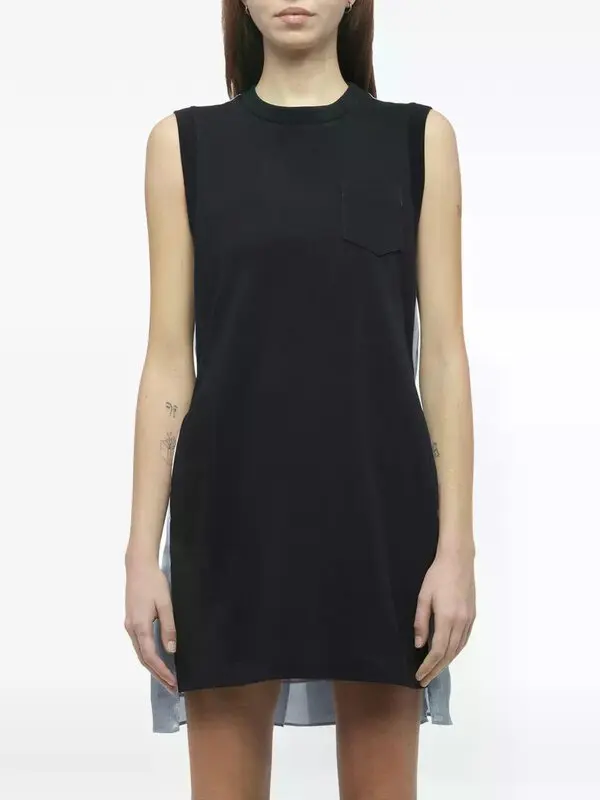 Sacai Denim Panel Dress - Blue