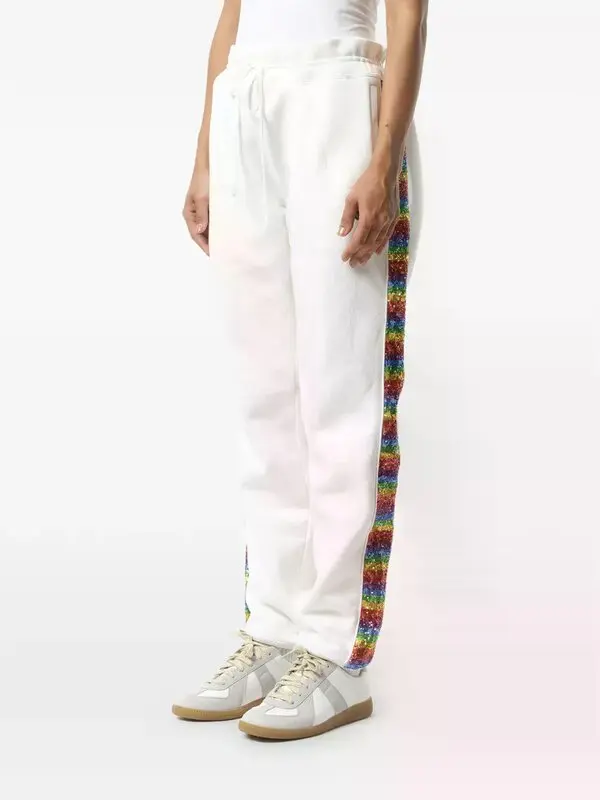 Marc Jacobs Jersey Track Pants With Rainbow Glitter Stripes