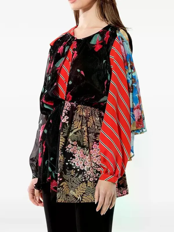 Balenciaga Kaleidoscope Patchwork Blouse