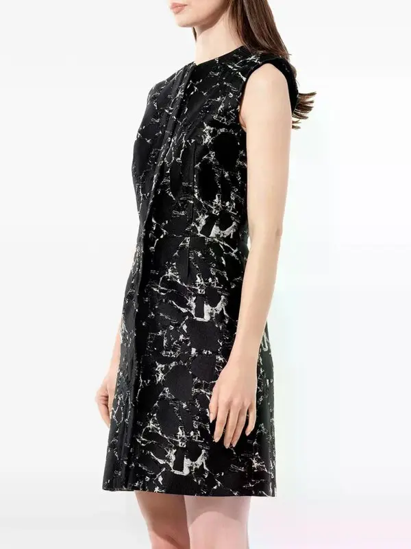 Balenciaga Marble Print Sleeveless Dress