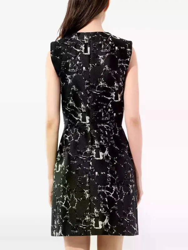 Balenciaga Marble Print Sleeveless Dress