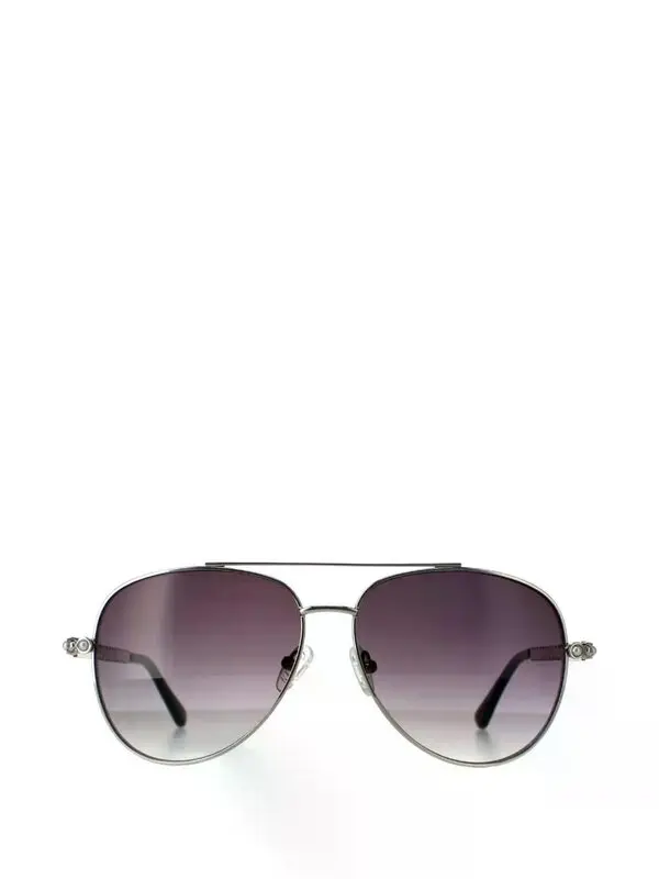 Guess Aviator Sunglasses With Logo Detail - Silver