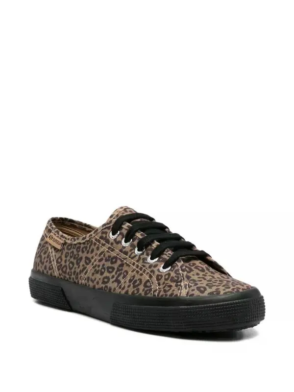 Superga Leopard-pattern Lace-up Sneakers - Neutrals