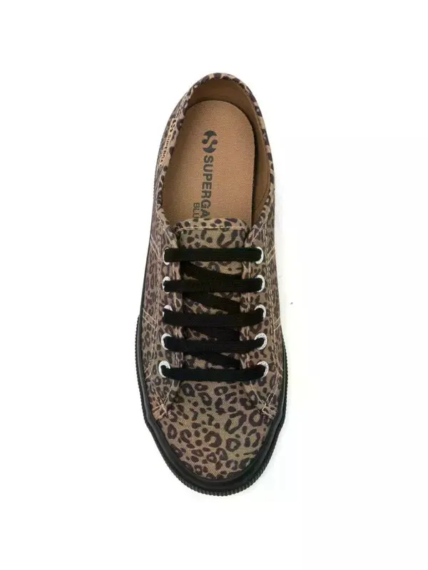 Superga Leopard-pattern Lace-up Sneakers - Neutrals