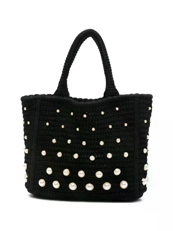 Sandro Embellished Crochet Tote Bag
