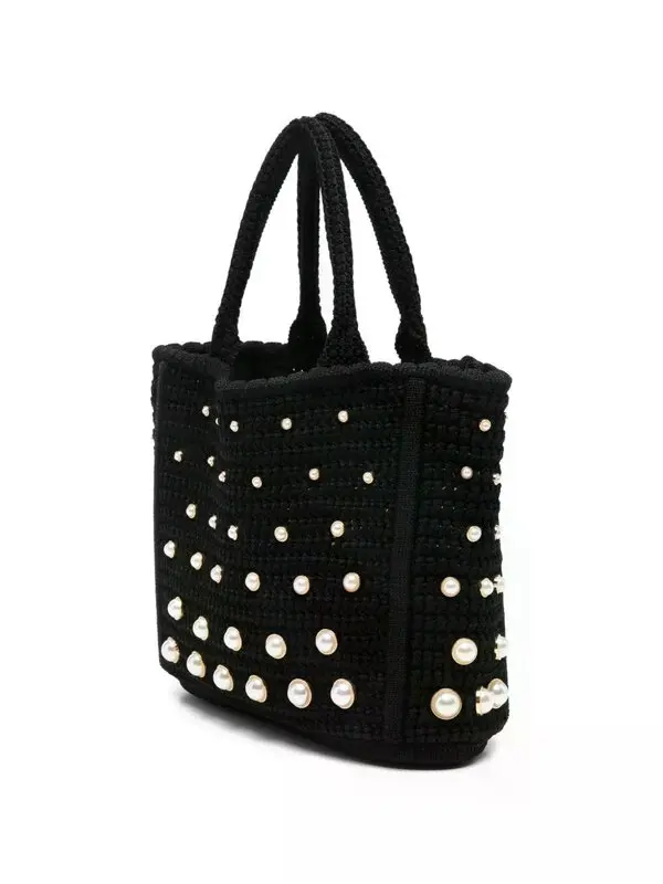 Sandro Embellished Crochet Tote Bag