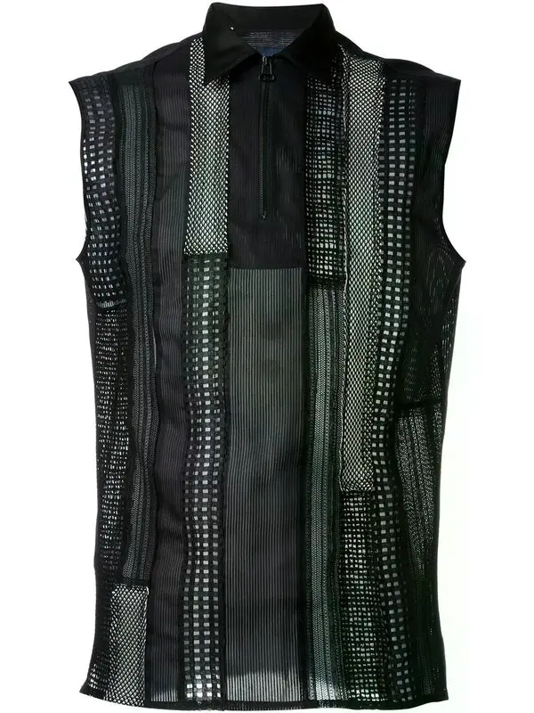 LANVIN Sleeveless Patchwork Shirt