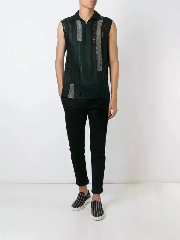 LANVIN Sleeveless Patchwork Shirt