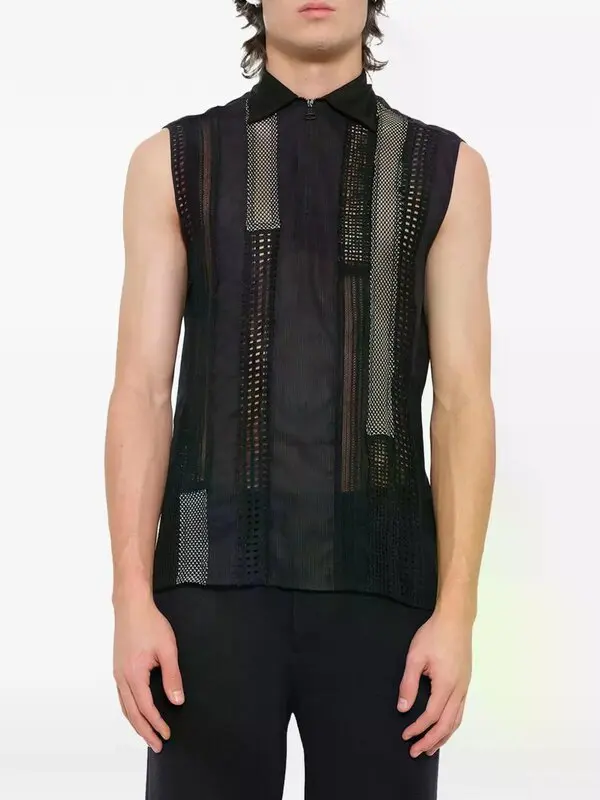 LANVIN Sleeveless Patchwork Shirt