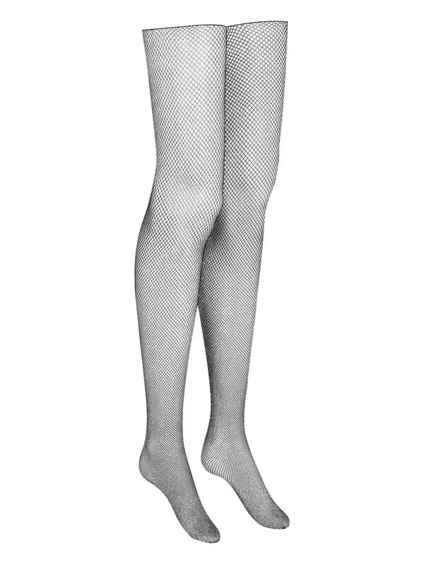 MAISON CLOSE Lurex Detail Mesh Stockings