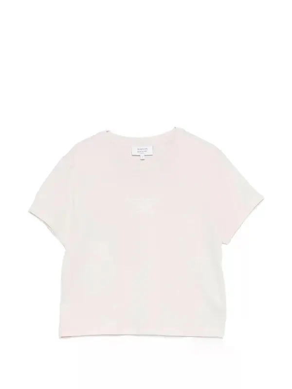 Maison Kitsuné Embroidered Cropped T-shirt