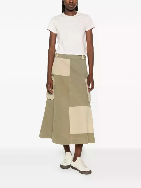 Maison Kitsuné Embroidered Cropped T-shirt