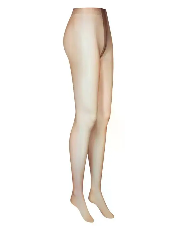 MAISON CLOSE Satin High-waisted Tights - Neutrals